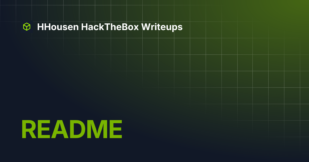 README | HHousen HackTheBox Writeups